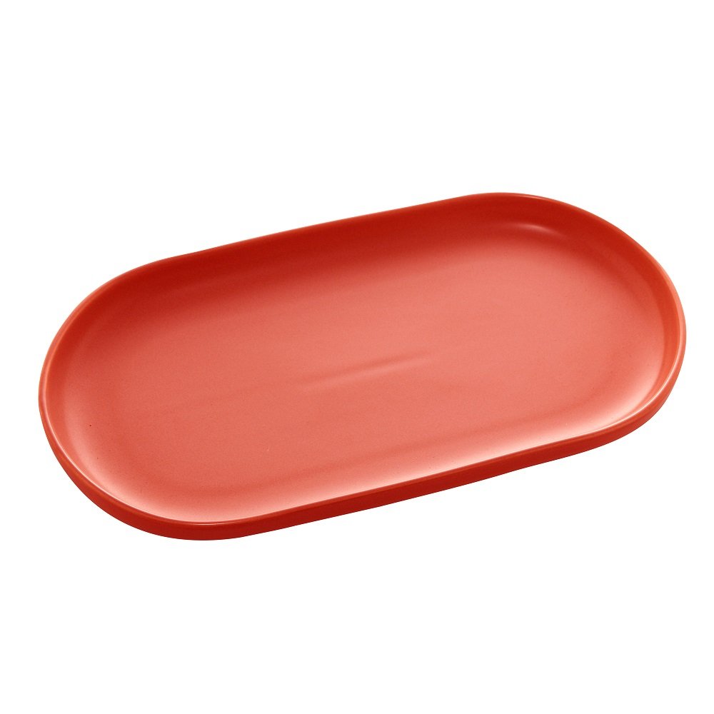 Travessa Cerâmica Oval Nórdica Vermelho - Bon Gourmet